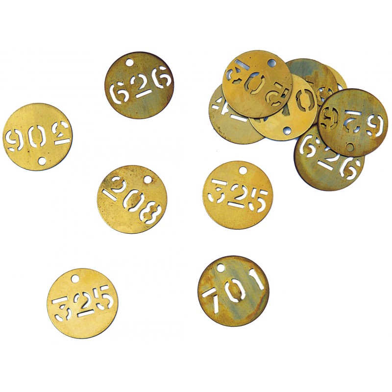 Brass tokens - Metallic identification