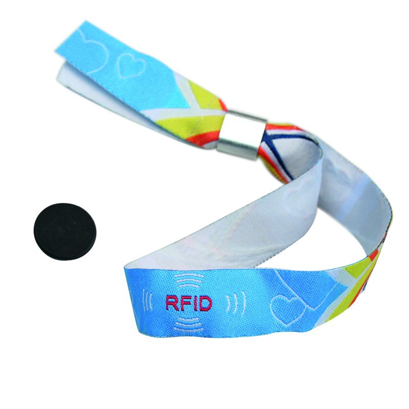 Customised fabric wristband with integrated RFID chip | Etigo