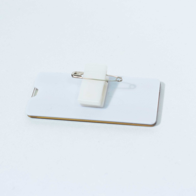 Customizable PVC name tag 75x40mm