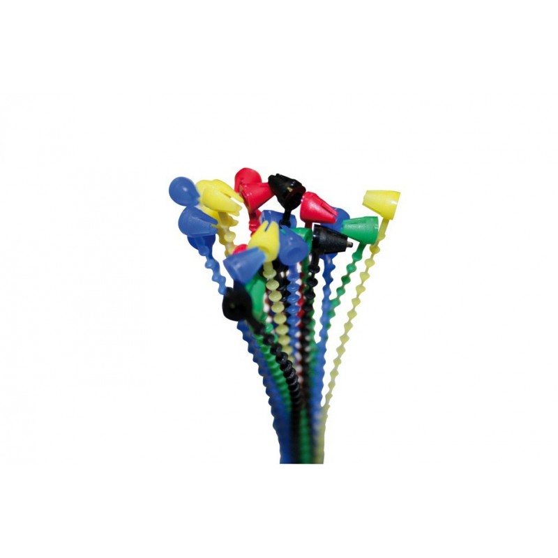 Clothing label attachment: manual and progressive tightening